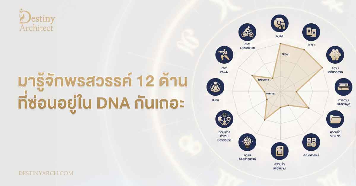 มารู้จักพรสวรรค์ 12 ด้าน ที่ซ่อนอยู่ใน DNA กันเถอะ - Destinyarch